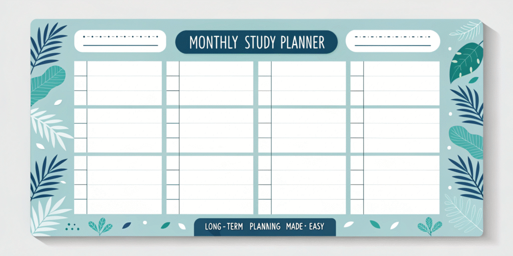 Monthly Study Planner Template: Long-Term Planning Made Easy ...