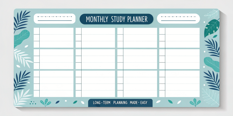 Monthly Study Planner Template: Long-Term Planning Made Easy ...