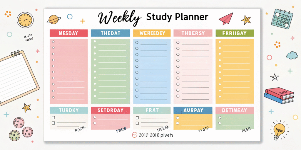 Weekly Study Planner Template: Stay Organized and Consistent ...